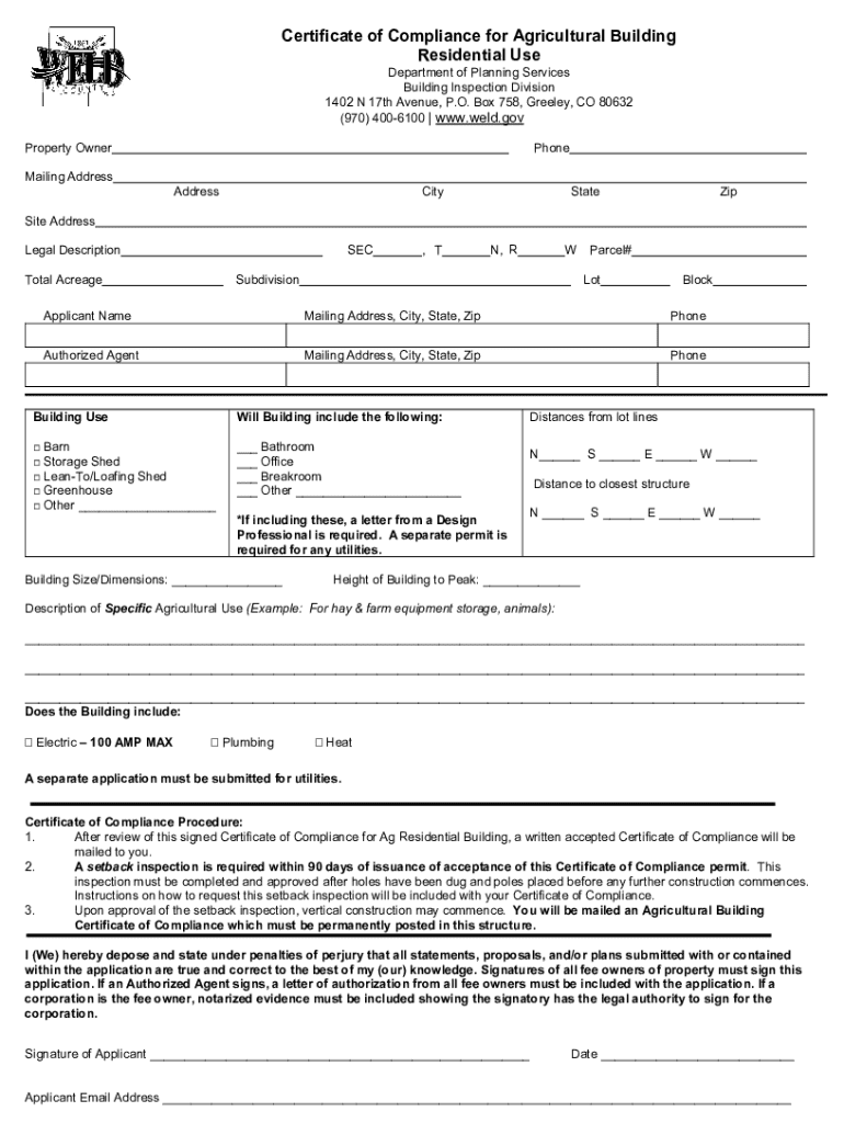 Fillable Online Weld County's E-Permit Center - Accela Citizen Access Fax Email Print - pdfFiller