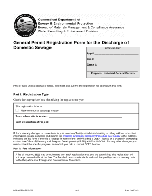 General Permit Registration to discharge ... - CT.gov Doc Template ...
