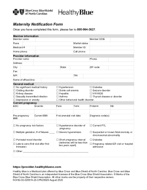 Fillable Online PSHP - Provider Notification of Pregnancy Form Fax ...
