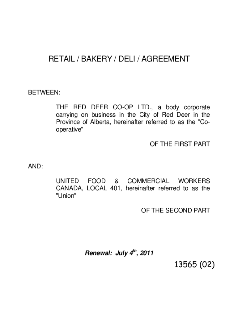 Fillable Online This Deli, Cheese, and Bakery Distribution Agreement ...