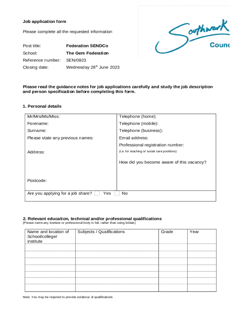 Riverstone International School Application for Employment Doc Template | pdfFiller