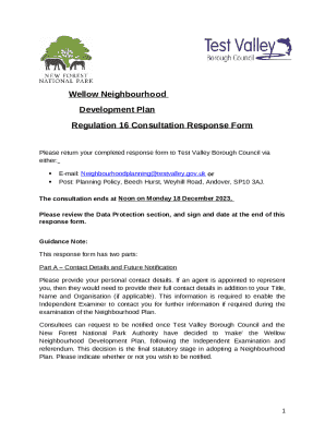Wellow-Neighbourhood-Plan-Response-. ... Doc Template | pdfFiller