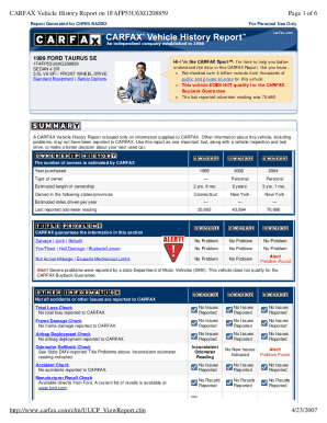 Fillable Online library nclc Carfax Sample Report Fax Email Print ...