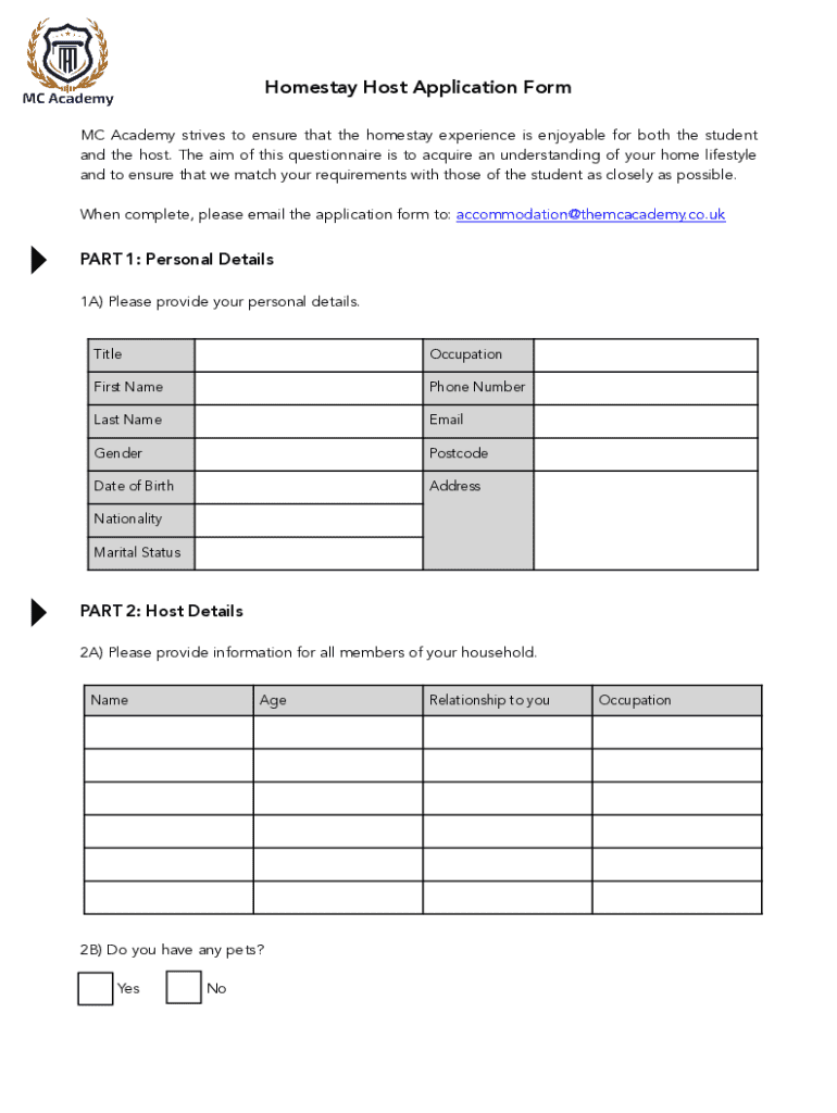 Fillable Online How does a host family for an exchange student works? Fax Email Print - pdfFiller