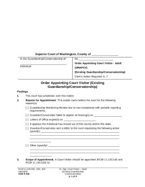 Order Appointing Court Visitor (Existing Guardianship/ ... Doc Template ...