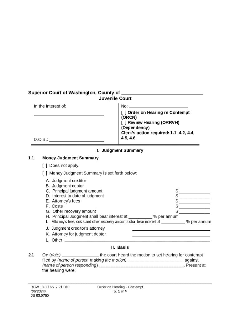 Juvenile Court Order of Disposition (At-Risk-Youth) Doc Template ...