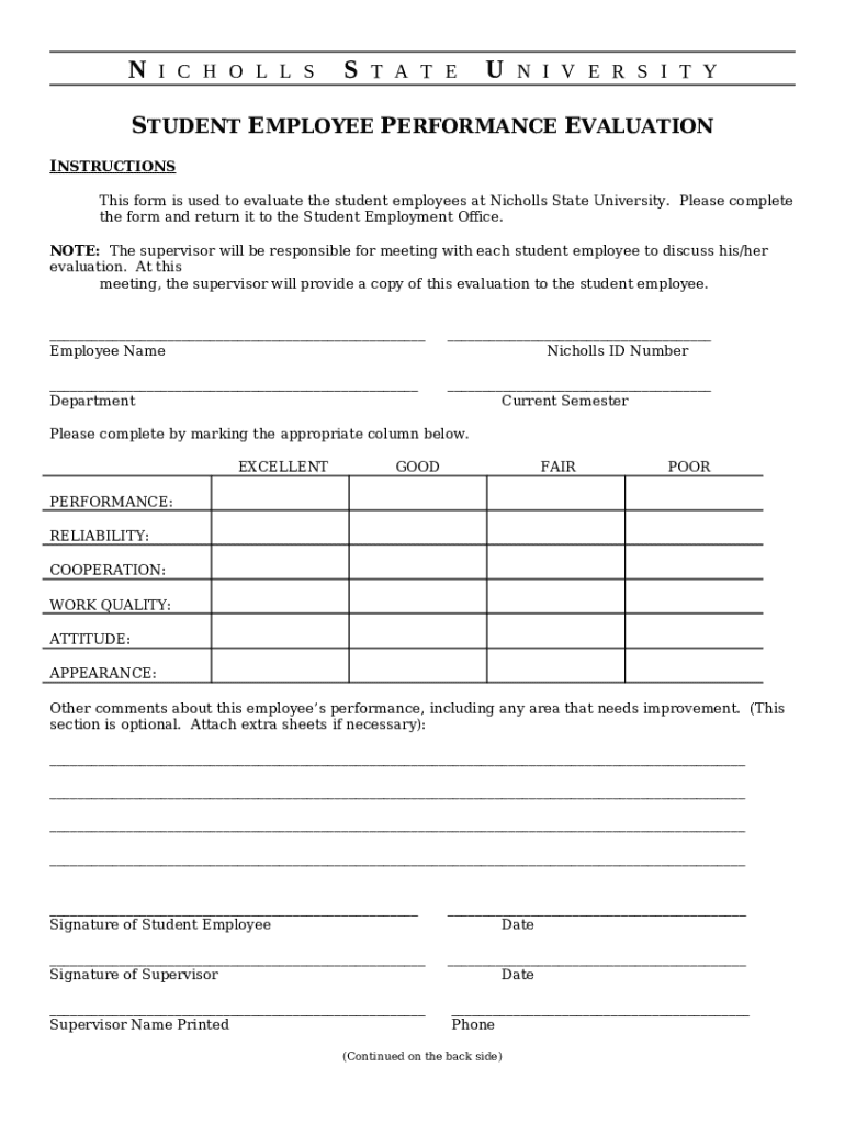 Perance Evaluation for State PEF Employees Doc Template | pdfFiller