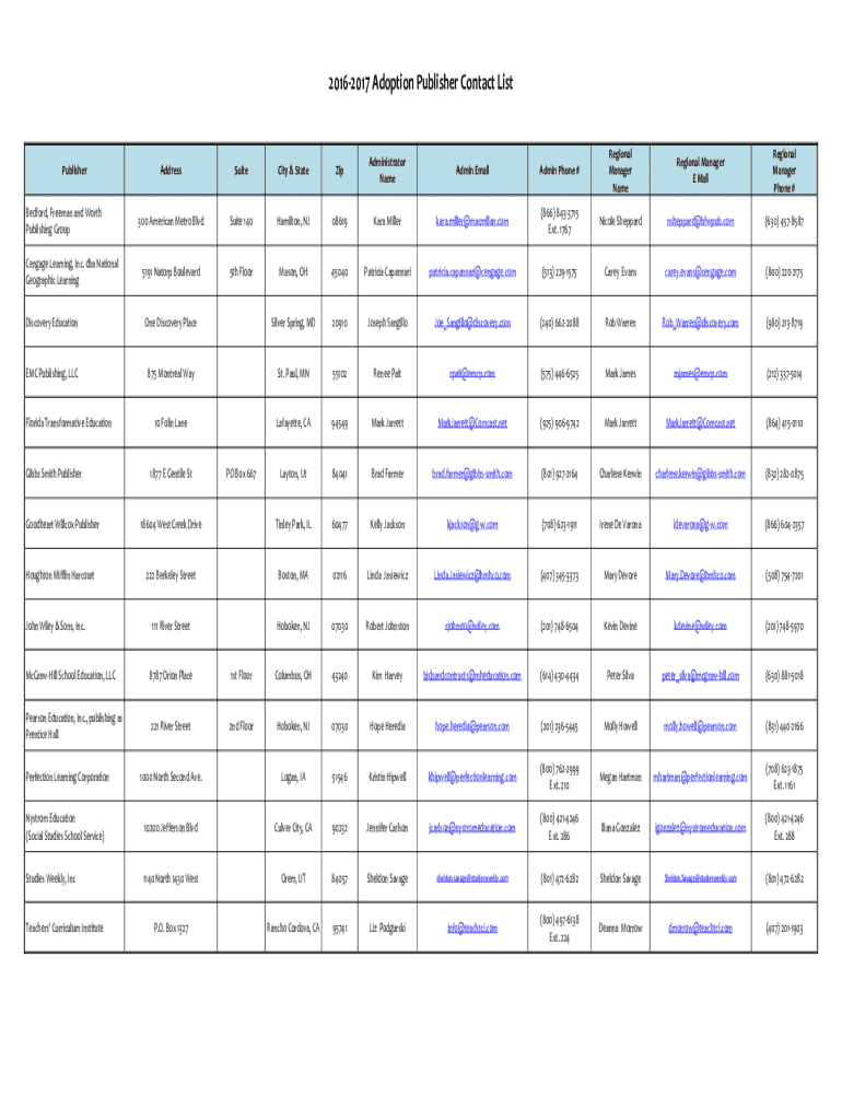 Fillable Online Grades K-12 School: National Geographic Learning (U.S ...