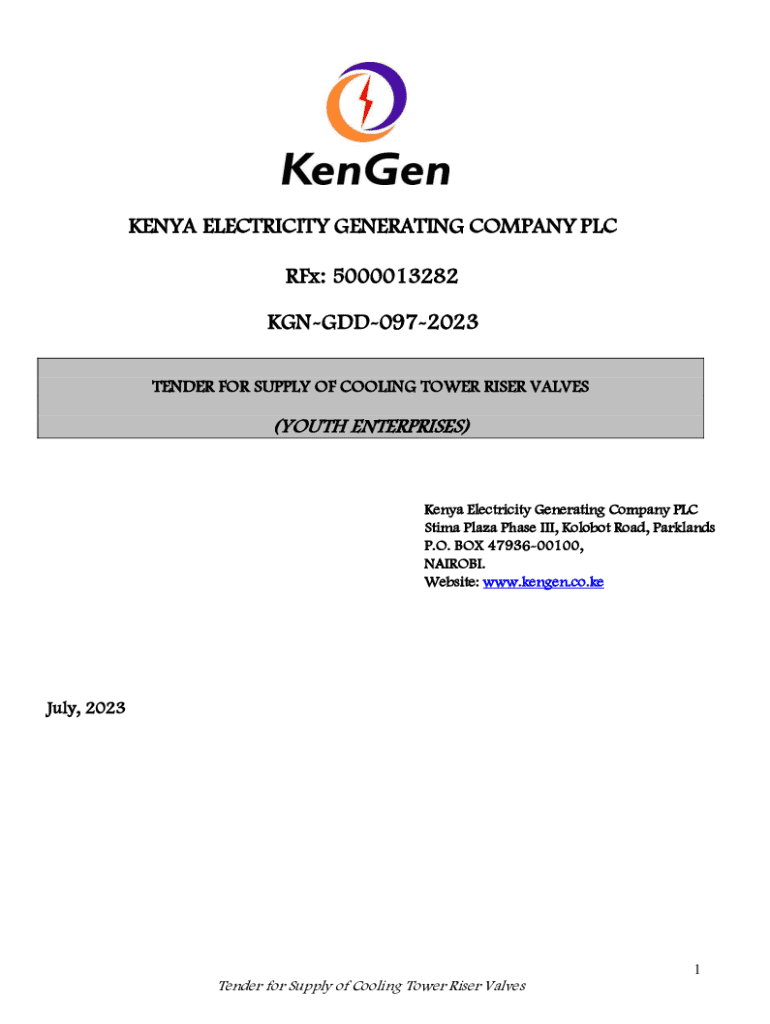 Fillable Online kenya electricity generating company plc tender november 2022 Fax Email Print ...