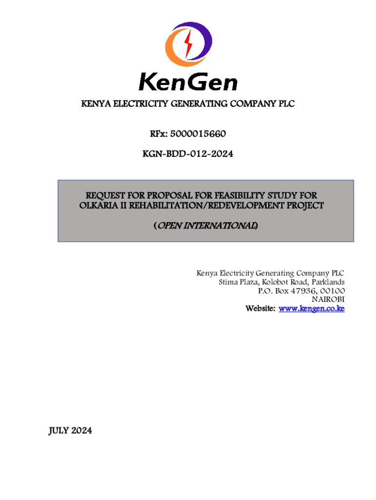 Fillable Online july 2024 request for proposal for feasibility study for ... Fax Email Print ...