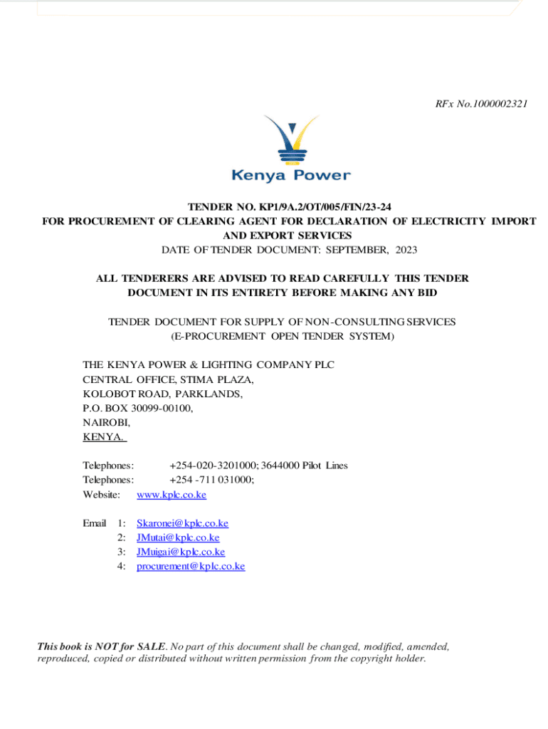 Fillable Online TENDER DOCUMENT - FOR PROCUREMENT ... Fax Email Print ...