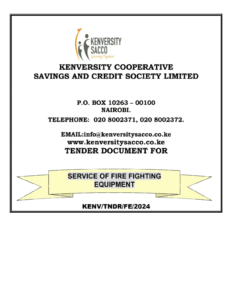 Fillable Online Supply Of Various Goods Works And Services - Kenversity ...