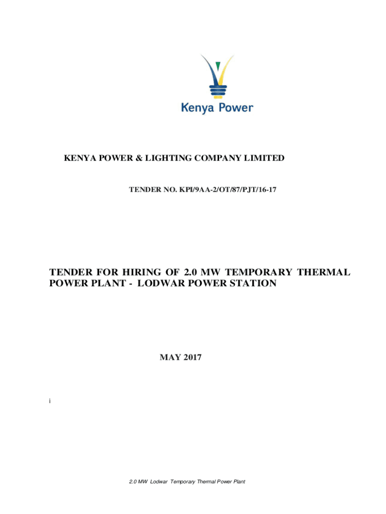 Fillable Online kplc co An Inside Look at Kenya's Thermal Power Plants ...