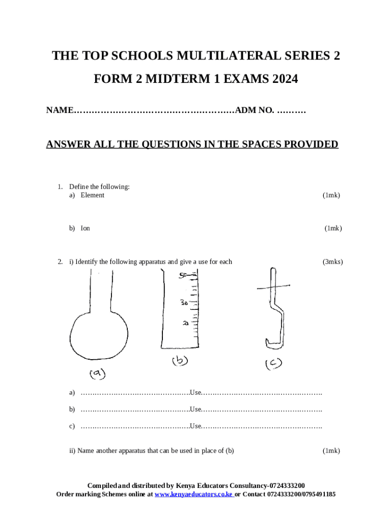 2 set 3 exams - all subjects Doc Template | pdfFiller