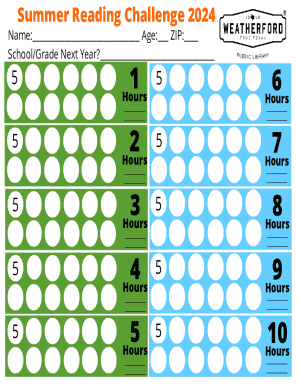 Fillable Online The Dive Into Reading Summer Reading Chart Fax Email ...