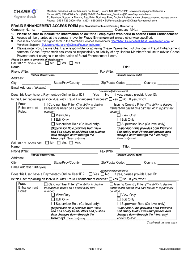 Fillable Online Fraud Only Access Form. Fraud Only Access Form Fax ...