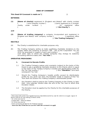 HOW TO MAKE A SIMPLE DEED OF COVENANT FOR ... Doc Template | pdfFiller