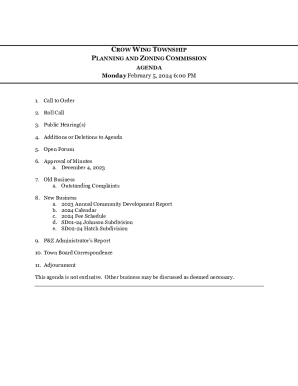 Fillable Online Planning and Zoning Agenda Packet Fax Email Print ...
