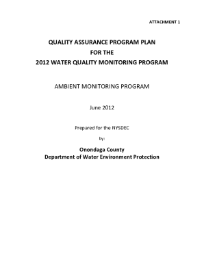 Fillable Online Water Quality Management and Monitoring Plan ... Fax Email Print - pdfFiller