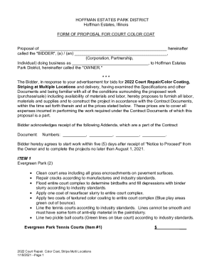 Fillable Online Form-of-Proposal-Court-Repair-Color-Coating-Striping ...