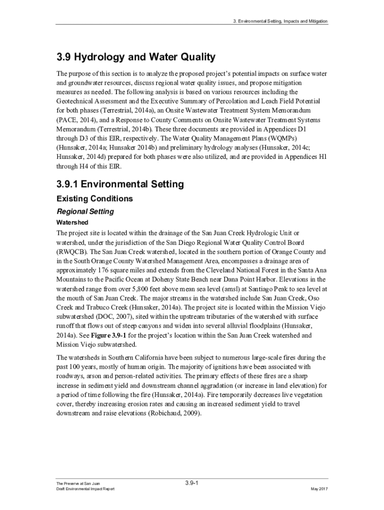 Fillable Online 3.8 Hydrology and Water Quality - LA County Public ...