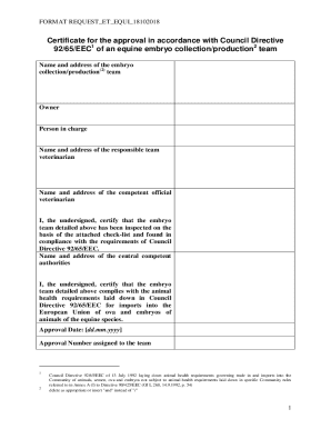 Fillable Online Notes for guidance: Export Health Certificate for ...