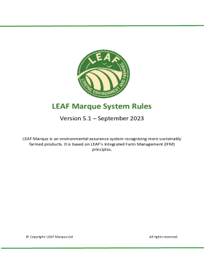 Fillable Online LEAF Marque Standard v16.1: What You Need To Know Fax ...