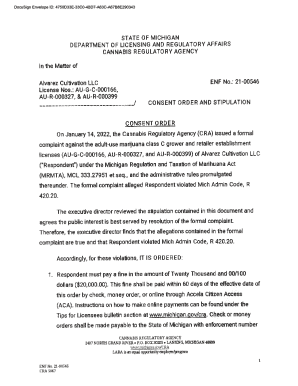 Fillable Online 21-00546 AFS Med-AU Consent Order and Stipulation w POS.pdf Fax Email Print ...