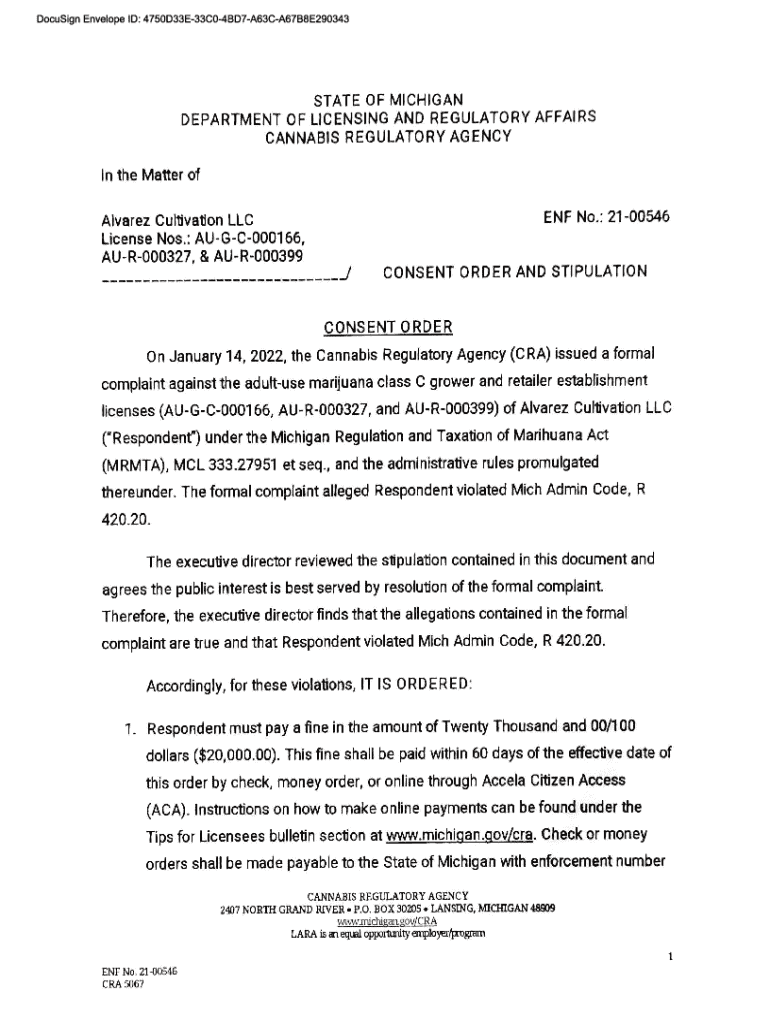Fillable Online 21-00546 AFS Med-AU Consent Order and Stipulation w POS.pdf Fax Email Print ...