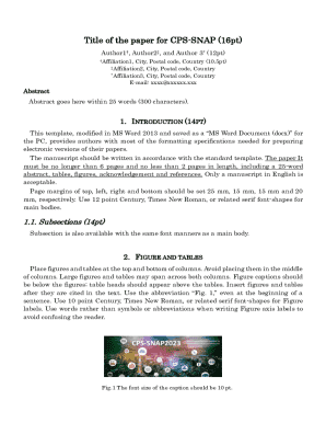 Fillable Online Title of the paper for CPS-SNAP (16pt) Fax Email Print ...