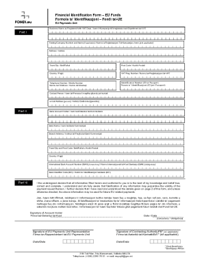 Fillable Online jobsplus gov Financial Identification FormEU Funds ...