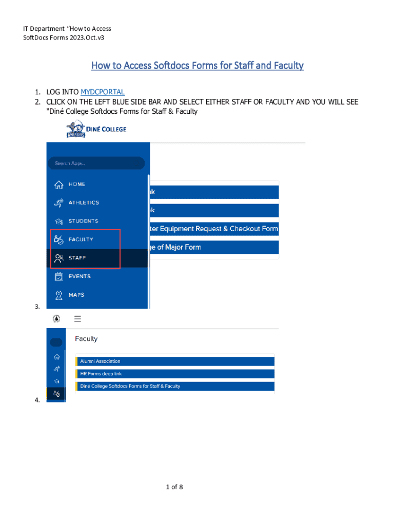 Fillable Online How to Access Softdocs Forms for Staff and Faculty Fax ...
