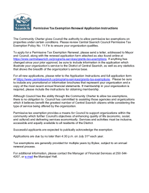 Fillable Online Permissive Tax Exemption Application Instructions Fax ...