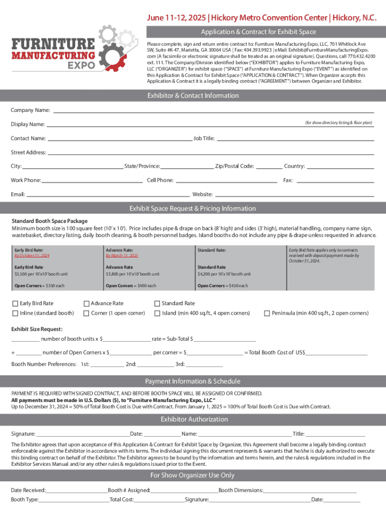 Fillable Online Request Exhibitor Information Fax Email Print - pdfFiller