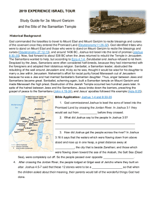 Fillable Online Mount Gerizim and the Site of the Samaritan Temple Fax ...