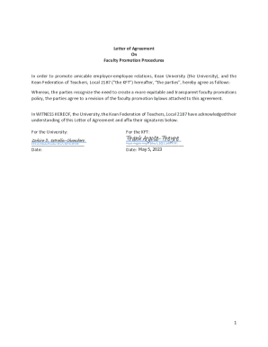 Fillable Online Letter of Agreement (LOA) # 152 Fax Email Print - pdfFiller