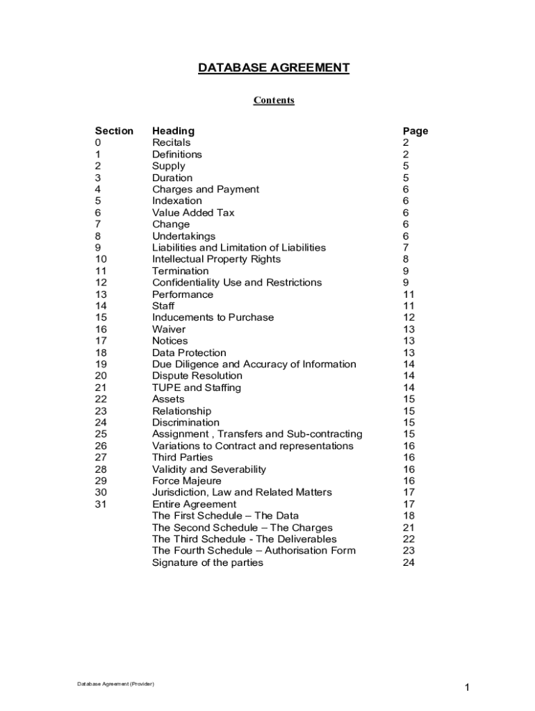 Fillable Online DRAFT DATA SHARING AGREEMENT Fax Email Print - pdfFiller