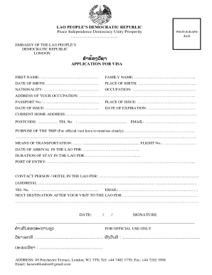 Fillable Online laos-Visa-Application-Form.pdf Fax Email Print - pdfFiller