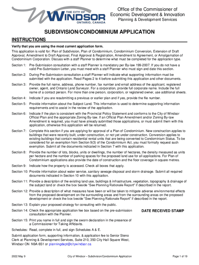 Fillable Online CDM-00422 (CDM-6939) - Application for Plan of Condo ...