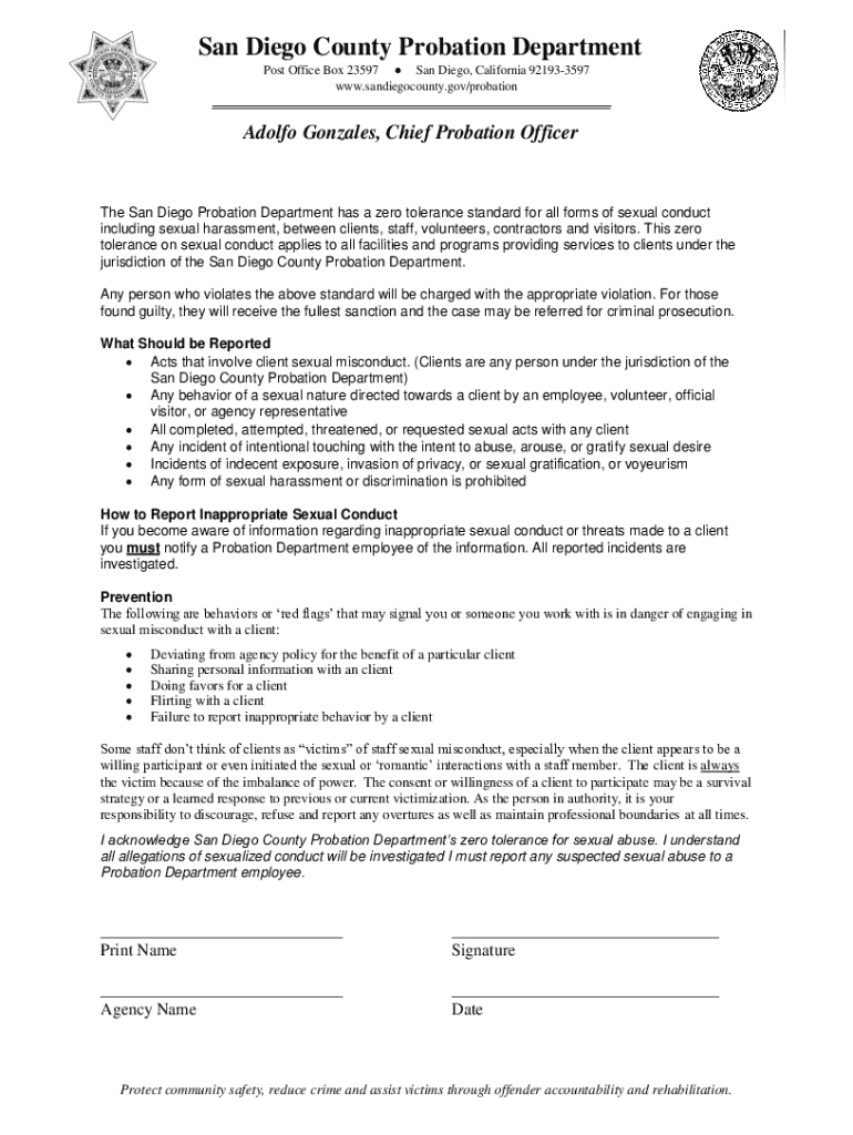 Fillable Online About the Probation Department Fax Email Print - pdfFiller