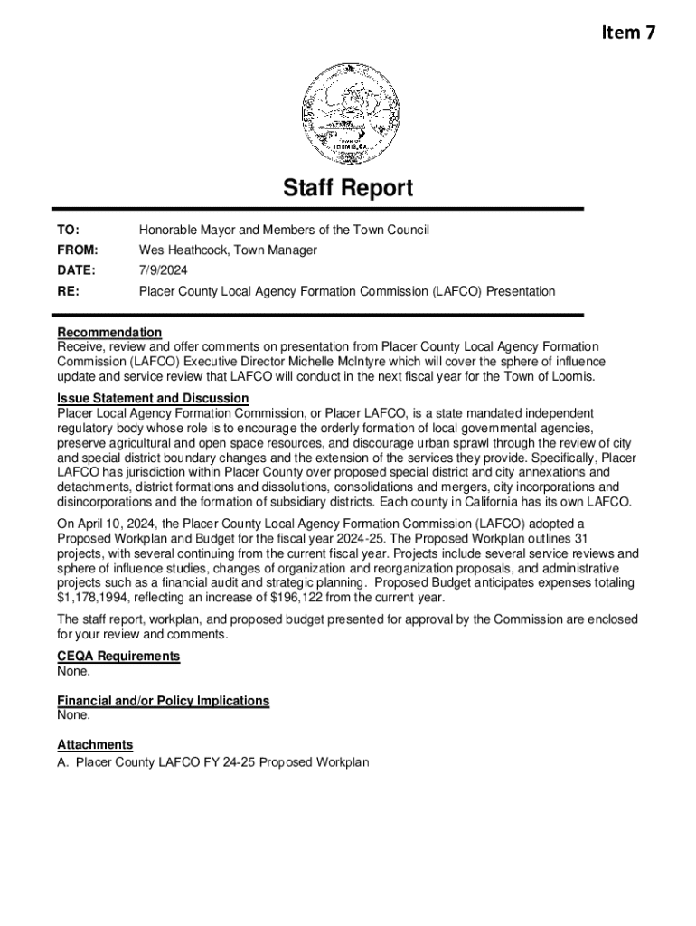 Fillable Online Staff Report - Googleapis.com Fax Email Print - pdfFiller