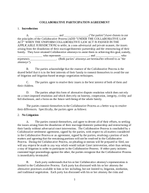 Collaborative Engagement Agreement - Attorney Doc Template | pdfFiller