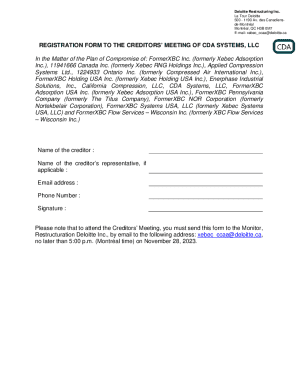 Fillable Online CDA - Registration Form Fax Email Print - pdfFiller