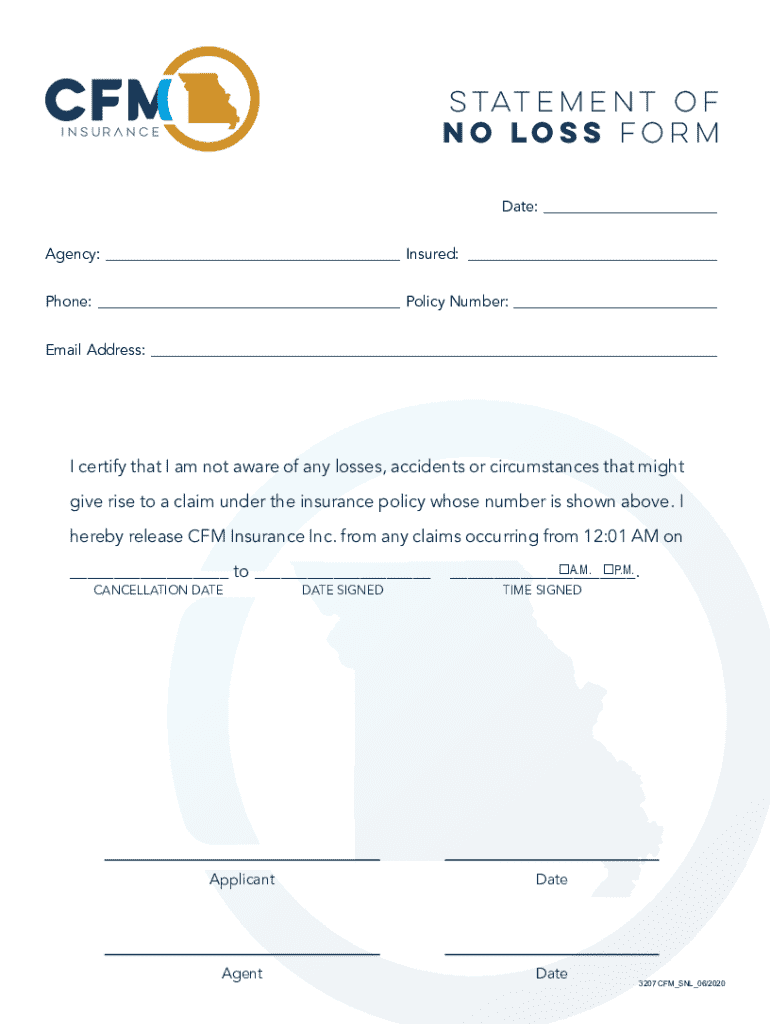 Fillable Online STATEMENT OF NO LOSSGraham-Rogers Fax Email Print ...