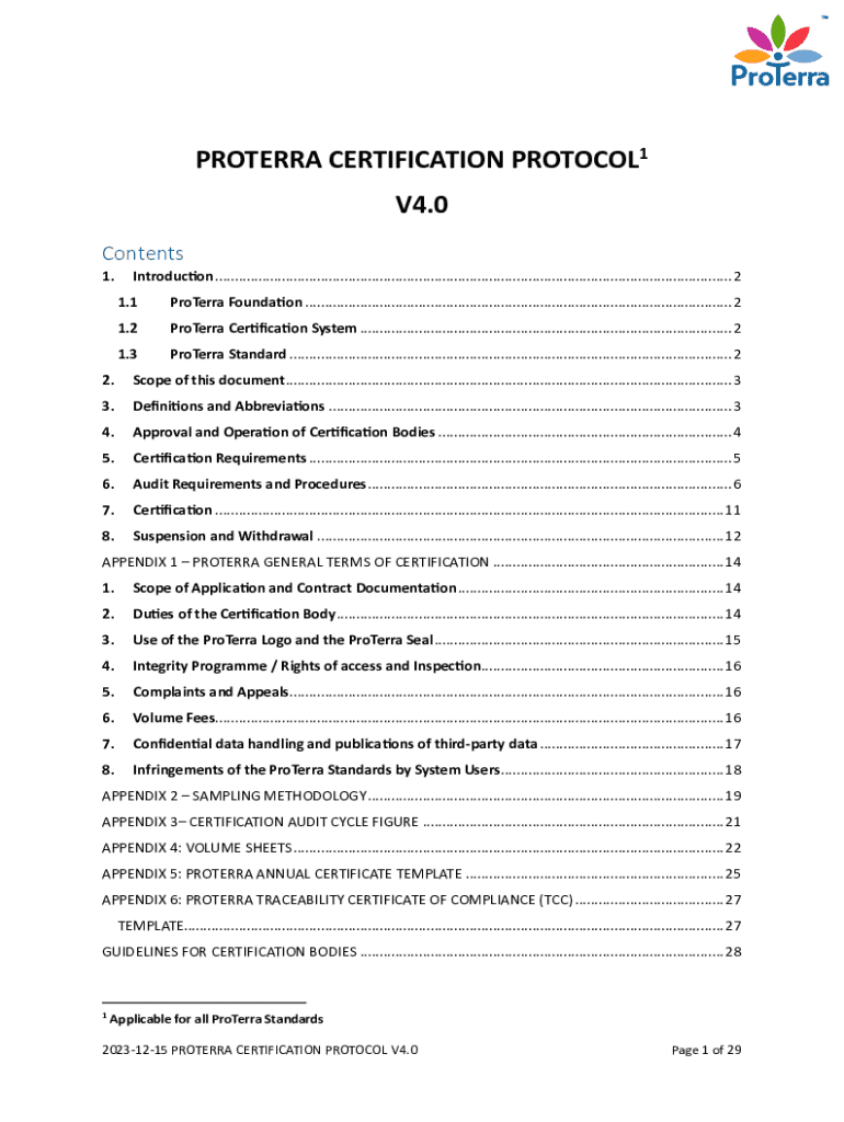 Fillable Online PROTERRA CERTIFICATION PROTOCOL V4.0 Fax Email Print ...