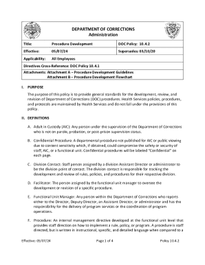 Fillable Online DEPARTMENT OF CORRECTIONS Administration Fax Email ...