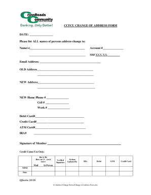 Fillable Online Account Change Form - Rochester Fax Email Print - pdfFiller