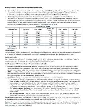 Fillable Online 2022-23 Application for Educational Benefits Packet ...