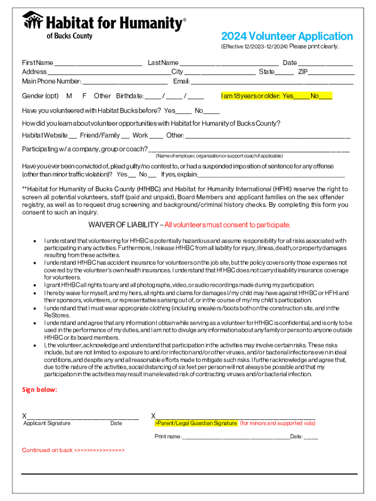 Fillable Online 2024 Teen Volunteer Program (TVP) Application Fax Email ...