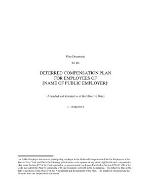 Fillable Online Sponsoring a Deferred Compensation PlanNew York State ...